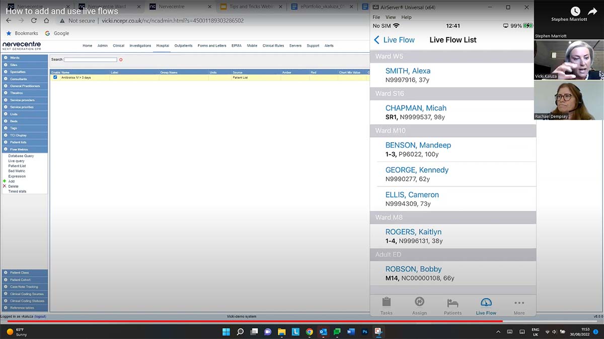 How to add and use live flows